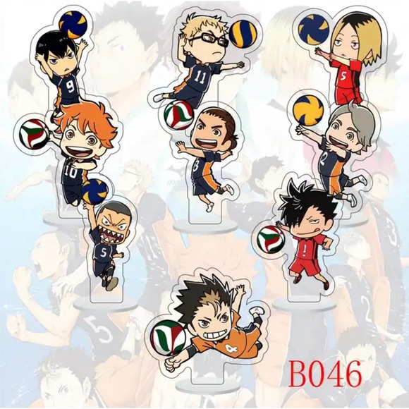 No Brand | Toys | Haikyuu Anime 9 Piece Mini Acrylic Stand Set | Poshmark